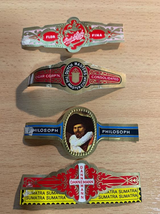4 Zigarrenbanderolen - Sammlerstücke (Gebraucht) in Ibach für CHF 1.9 ...
