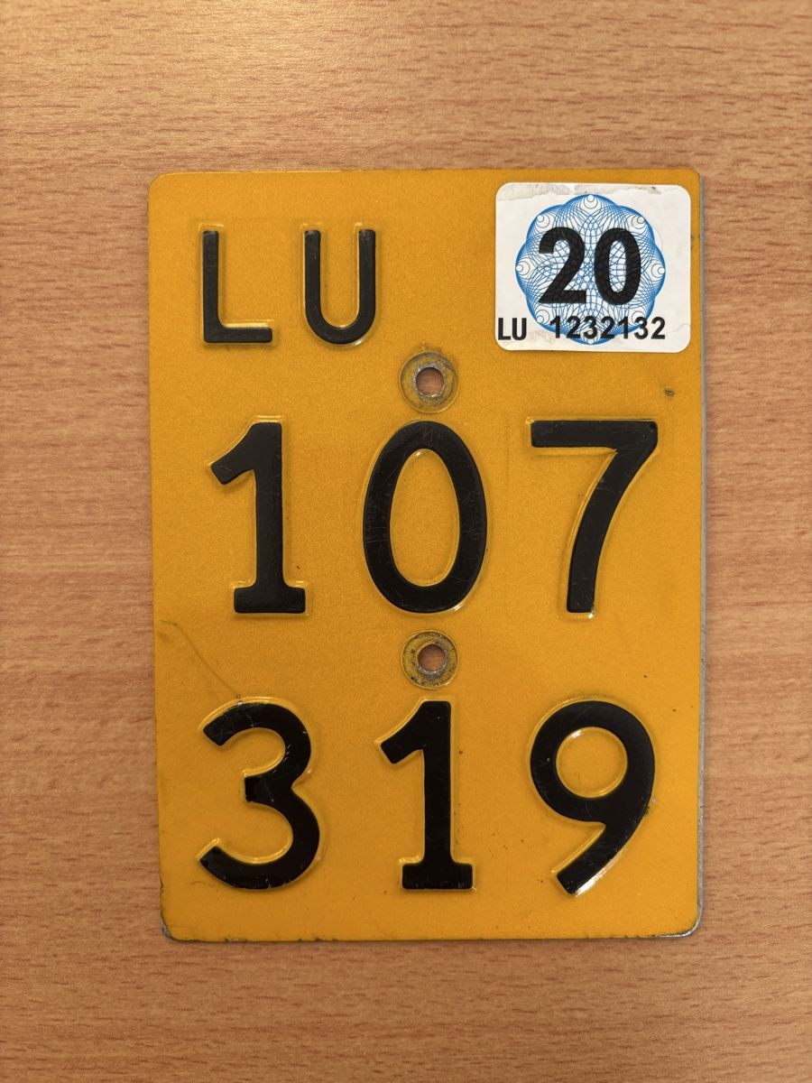 Mofanummer Nummernschild Mofa Töffli Luzern LU 107 319 (Gebraucht) in Grosswangen für CHF 10 ...