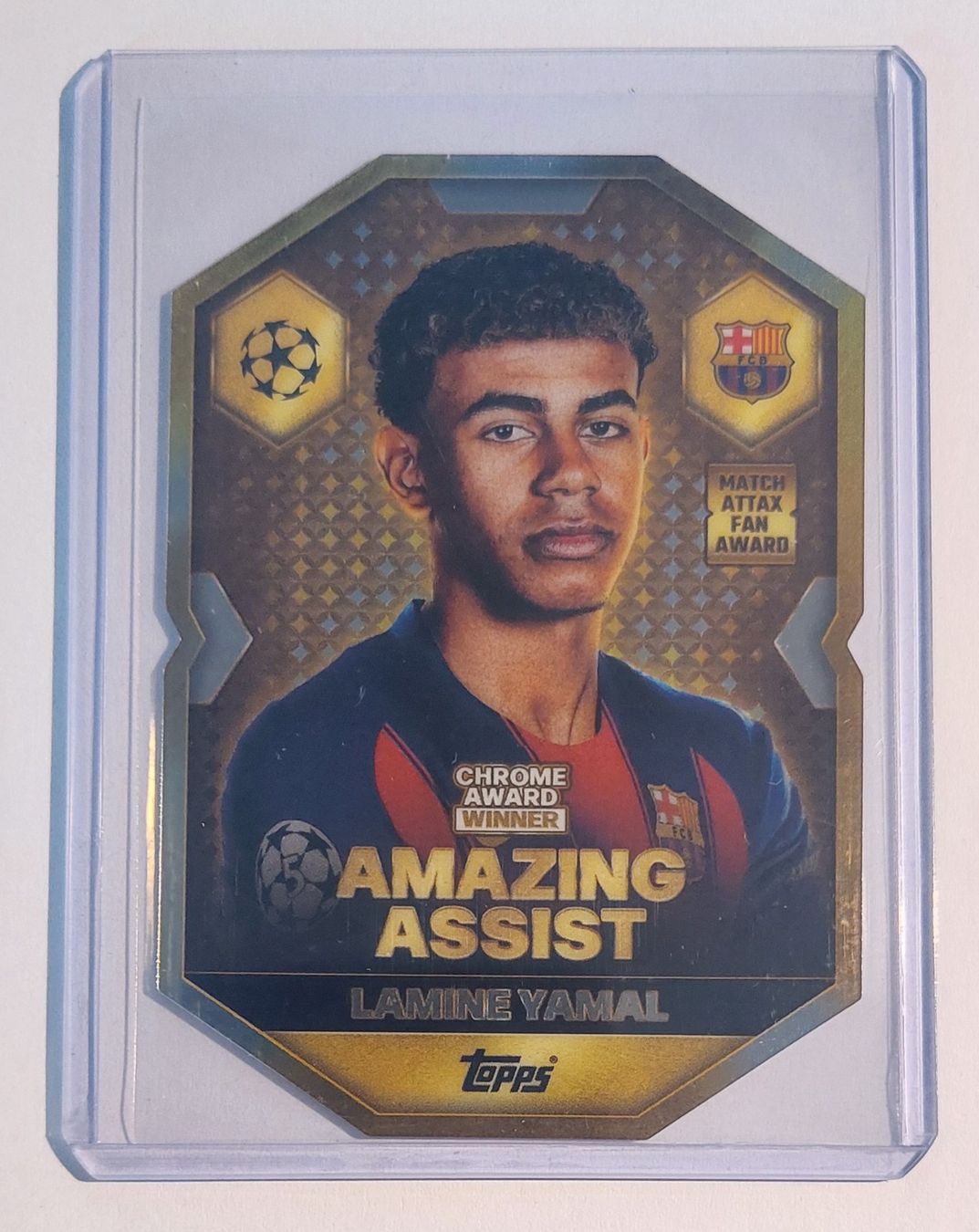 Topps Chrome Award Shield 2025 Match Attax Lamine Yamal WOW! (Gebraucht ...