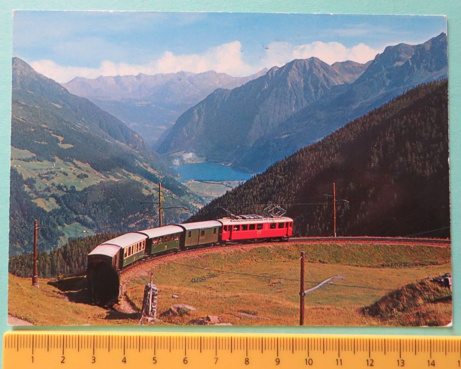AK,CPA RHÄTISCHE BAHN BEI DER ALP GRÜM, PUSCHLAV, TRAIN (Gebraucht) in Neuhausen am Rheinfall ...