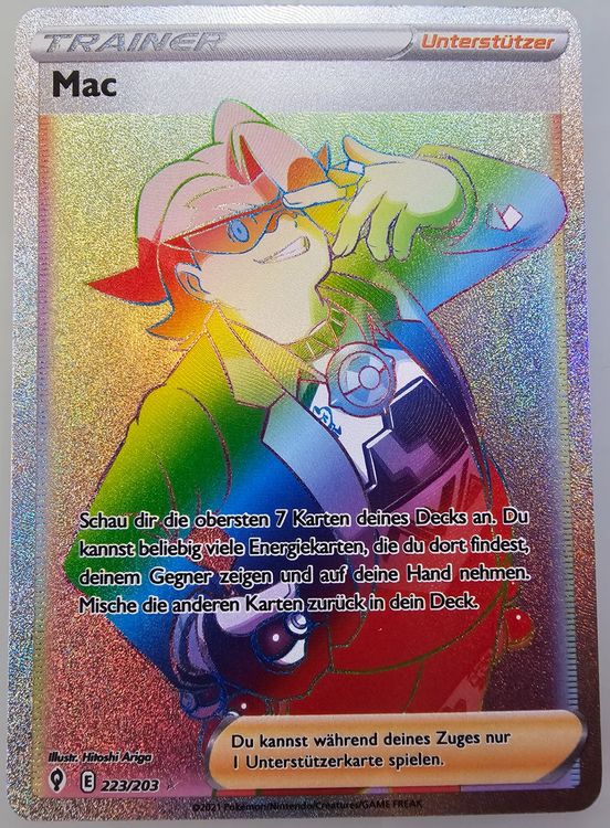 Pokemon Karte Full Art Trainer Mac Rainbow | Kaufen auf Ricardo