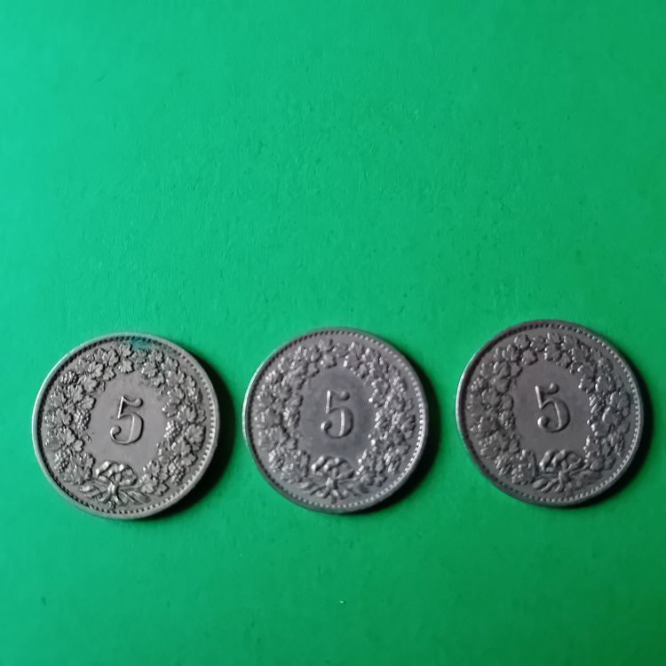 3 Stück 5-Räppler, 1919, 1920, 1921 | Kaufen auf Ricardo