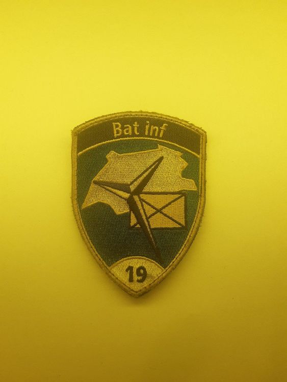 BADGE ECUSSON MILITAIRE SUISSE BAT INF 19 (Neu (gemäss Beschreibung ...