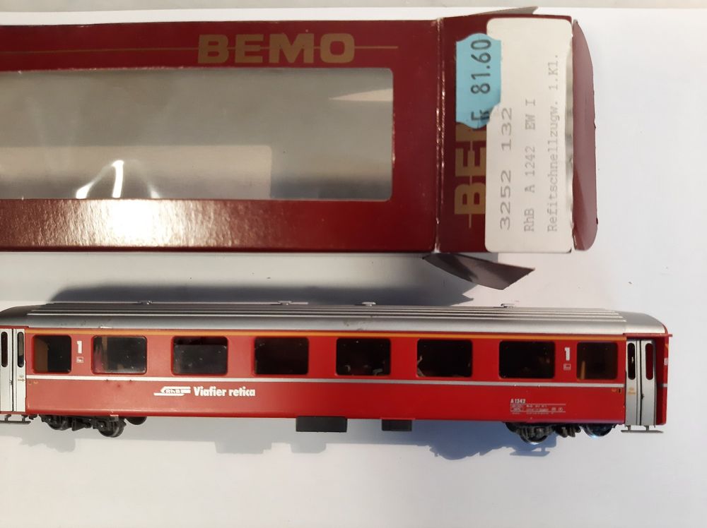 Bemo H0m 3252 132 RhB 1. Kl. A 1242 Einheitswagen I (Gebraucht) in Thun ...