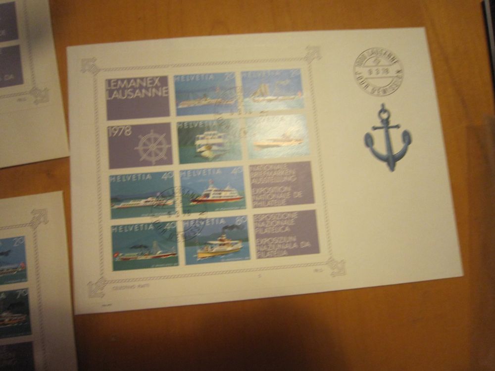 CH 1978 FDC Lemanex Block verschiedene Stempel (Gebraucht) in Gordola ...