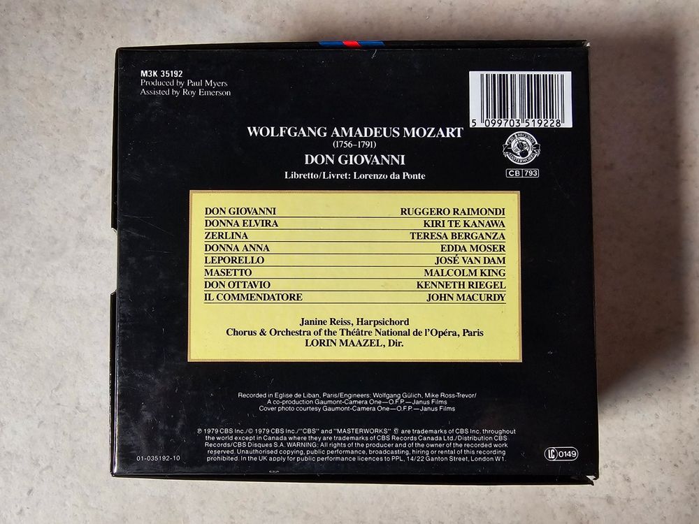 Mozart: Don Giovanni / 3 CD Box (Gebraucht) in Schneisingen für CHF 7 – mit Lieferung auf ...