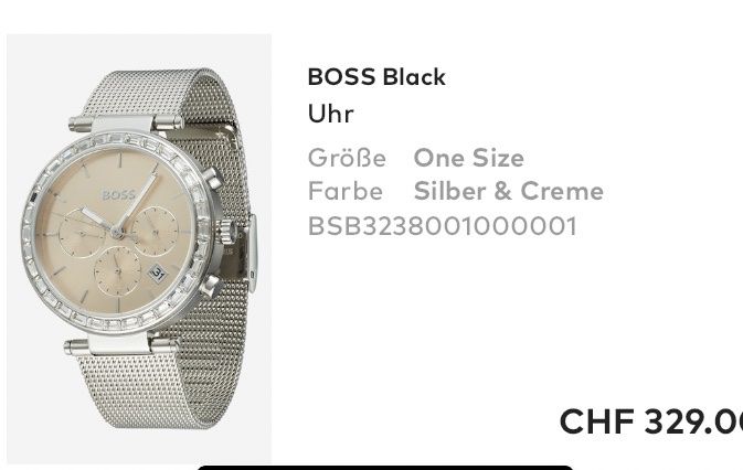 Hugo Boss Uhr Neu,Mit Rechnung Np.329,- | Kaufen auf Ricardo