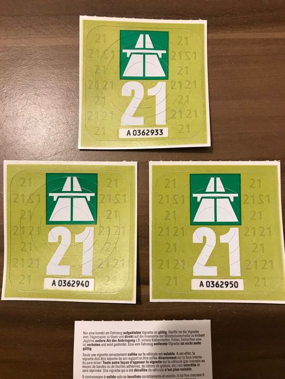 Autobahnvignette Vignette 2021 NEU ! (Neu und originalverpackt) in Hinwil für CHF 15 – mit ...
