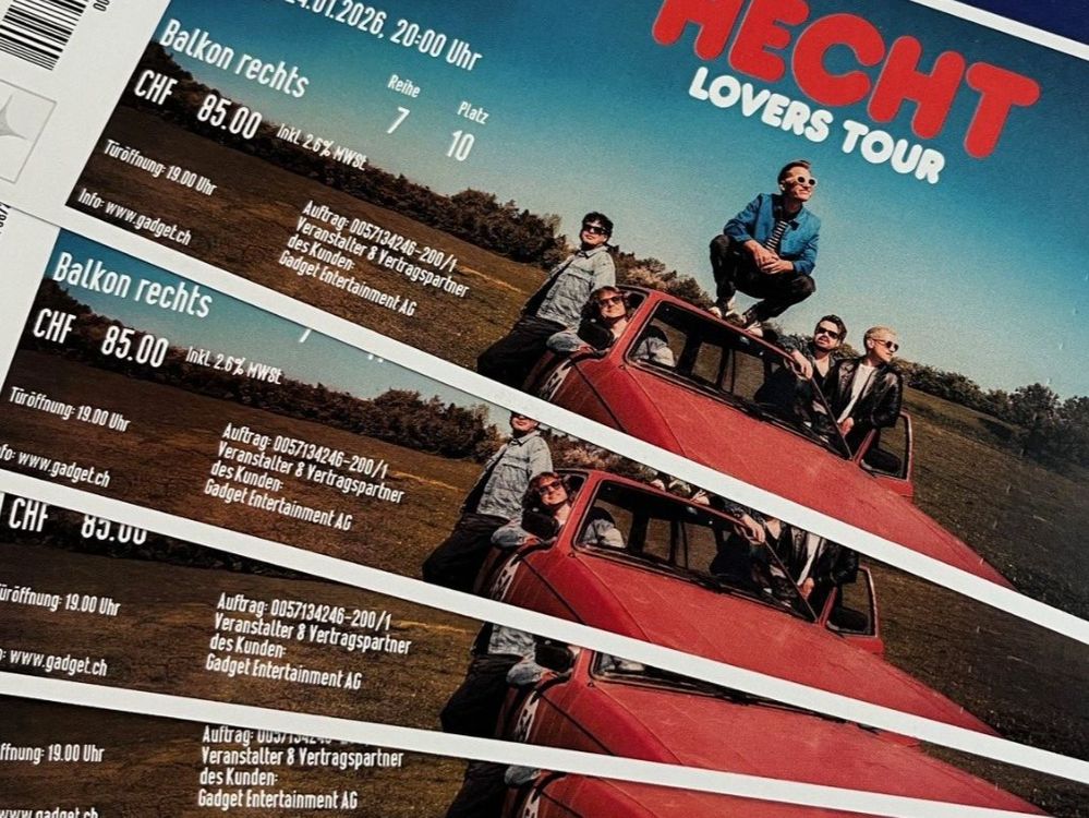 5 Tickets Hecht Lovers Tour 24.01.2026 KKL Luzern (Neu und ...