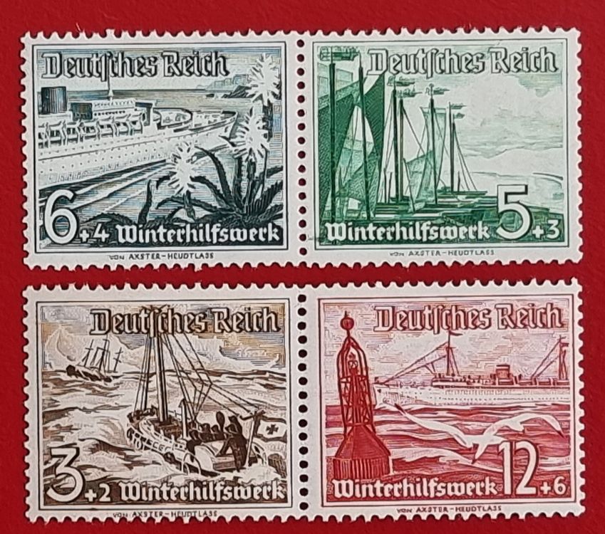 DEUTSCHES REICH WINTERHILFSWERK SCHIFFE ZUSAMMENDRUCK 1937** (Neu ...