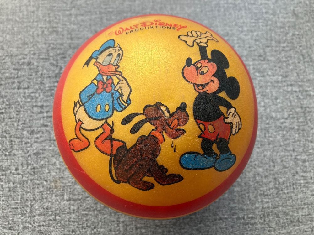 Vintage Walt Disney Productions Ball, Donald, Mickey, Pluto (Gebraucht ...