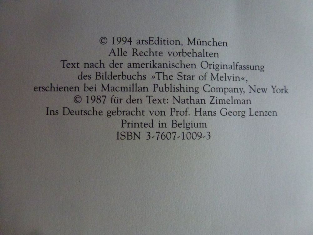 Melwins Stern - Nathan Zimelman, Annette Bley (Neu (gemäss Beschreibung ...