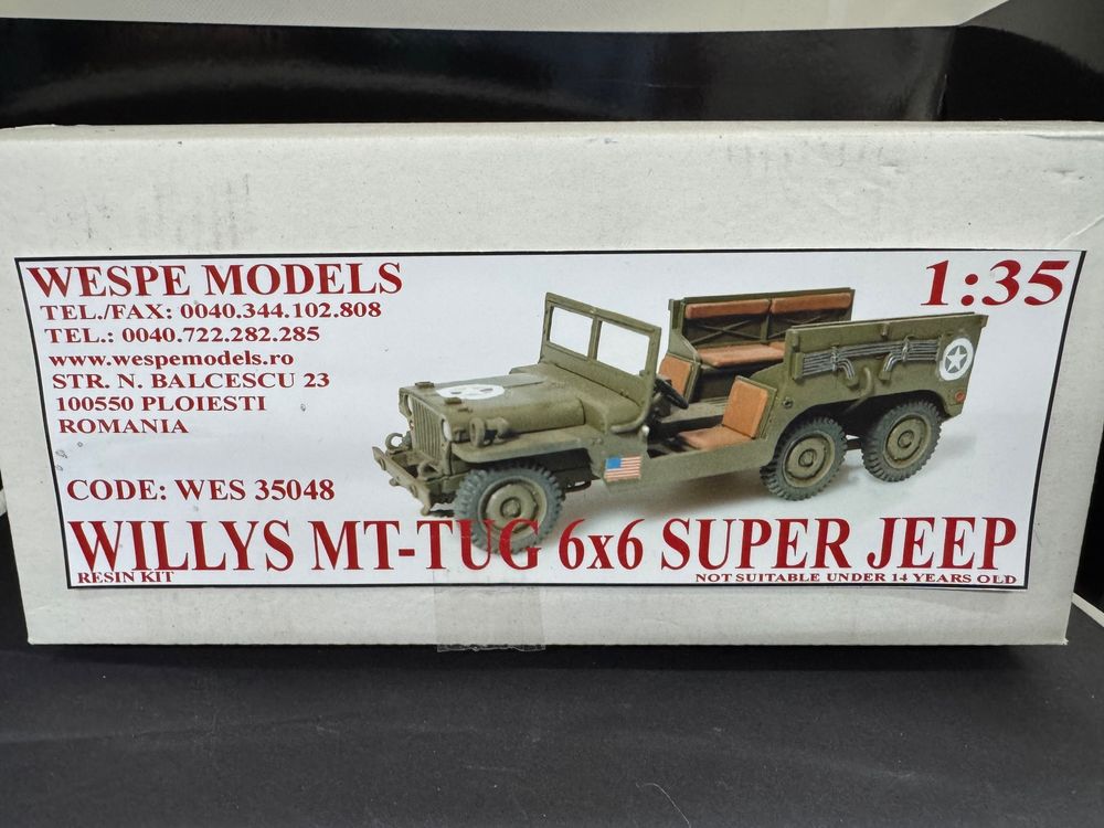 Bausatz 1:35 Willys Jeep MT-TUG 6x6 Wespe Models (Neu und ...