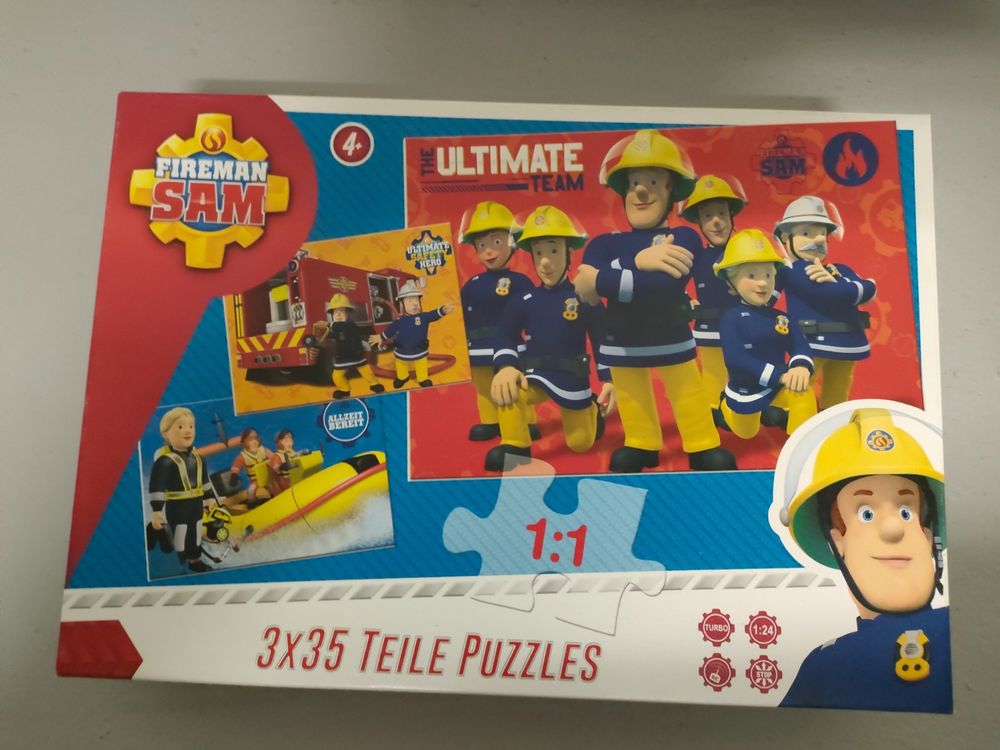 Feuerwehrmann Sam Puzzles 3x35 Teile | Kaufen auf Ricardo
