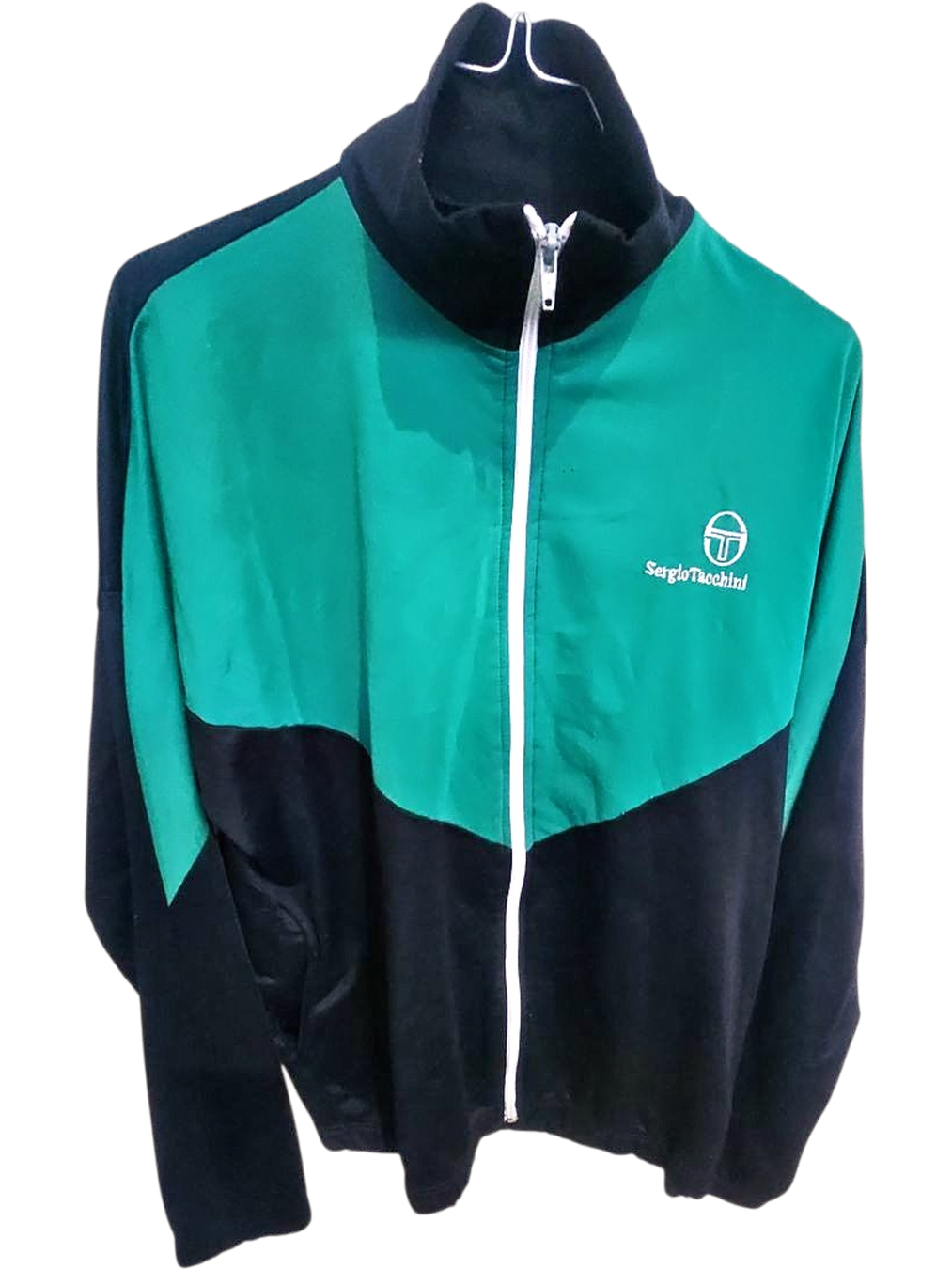 Sergio Tacchini Green & Black Track Jacket - Retro Sports (Gebraucht ...