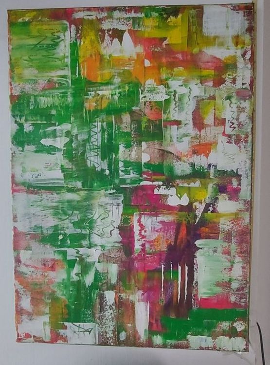 Bild, farbenfroh,von mir selbstgemalt 50×70 (Gebraucht) in Riehen für CHF 40 – mit Lieferung auf ...