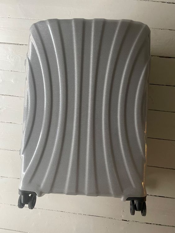 Robuster Reisekoffer, silber, mit Rollen, guter Zustand (Neu (gemäss ...