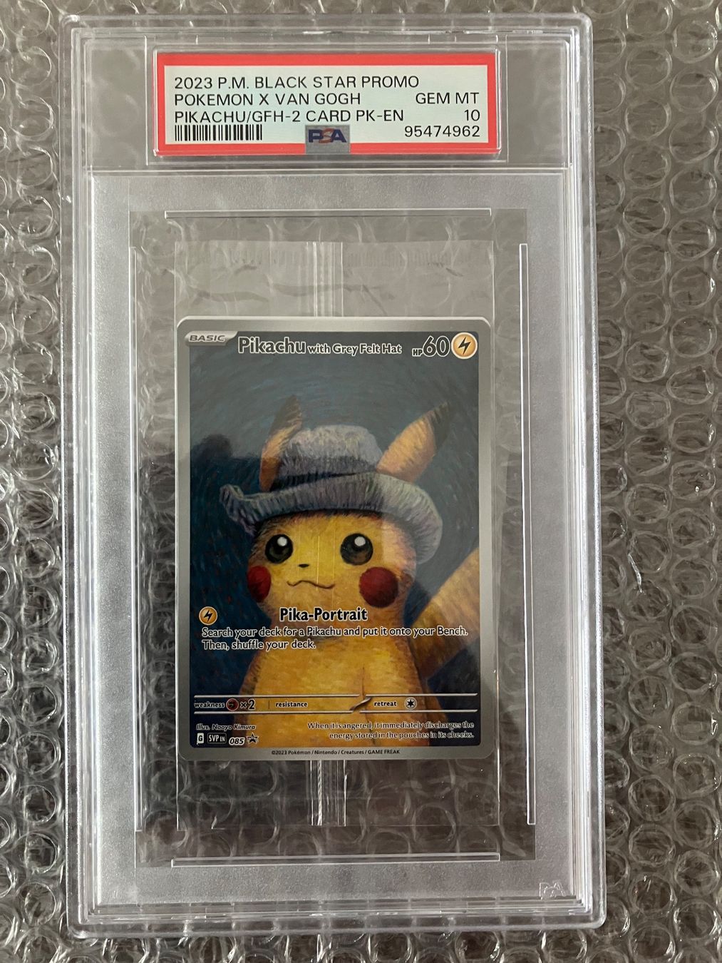 Pokémon PSA 10 x Van Gogh Pikachu with Grey Felt Hat (Neu und ...