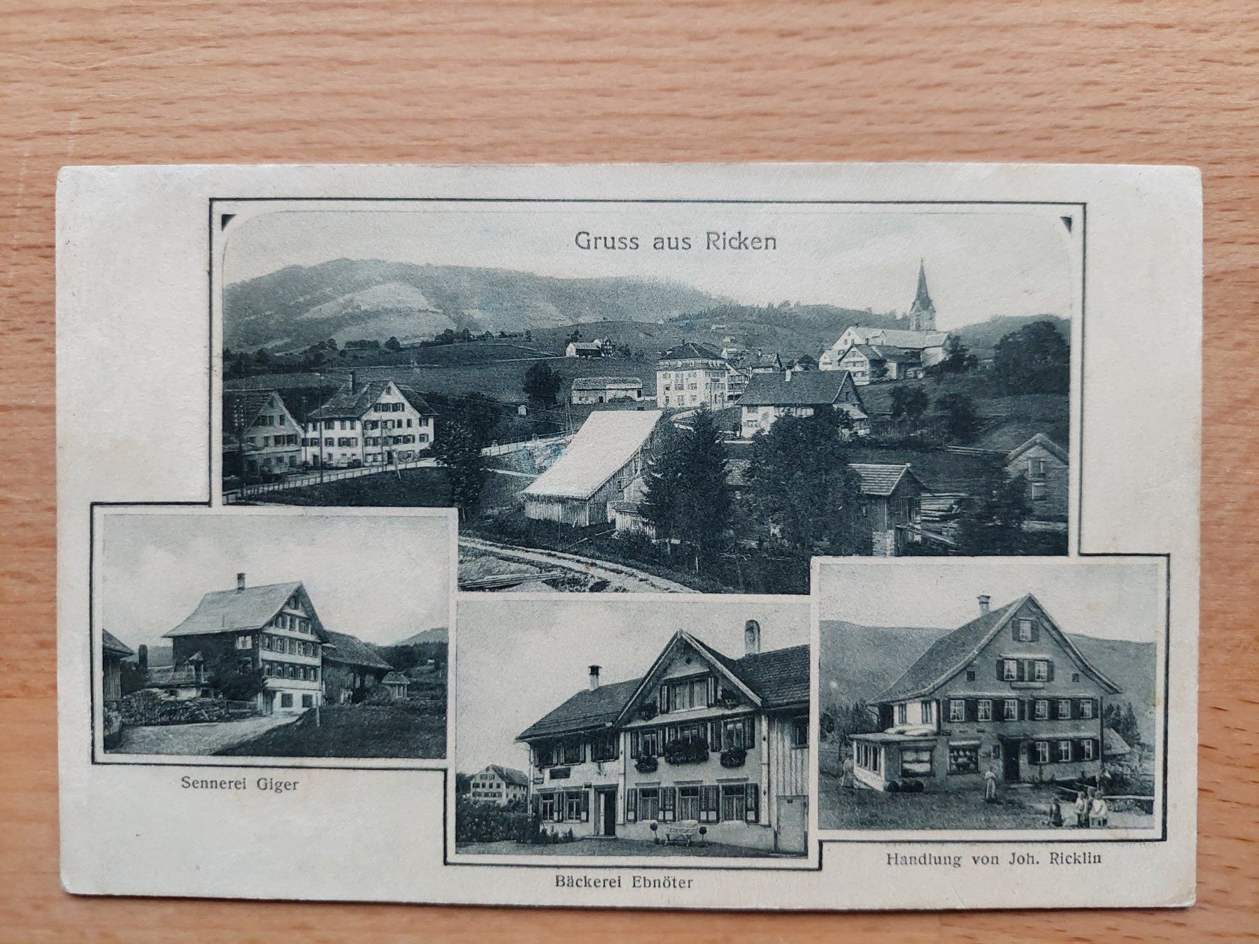 AK Ricken 4-bildrig Sennerei Bäckerei Handlung Ricklin (Gebraucht) in ...