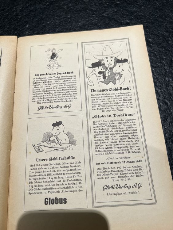 Der Globi Zeitschrift 52 Stück 1945-1953 Kinderbuch Globus (Gebraucht ...