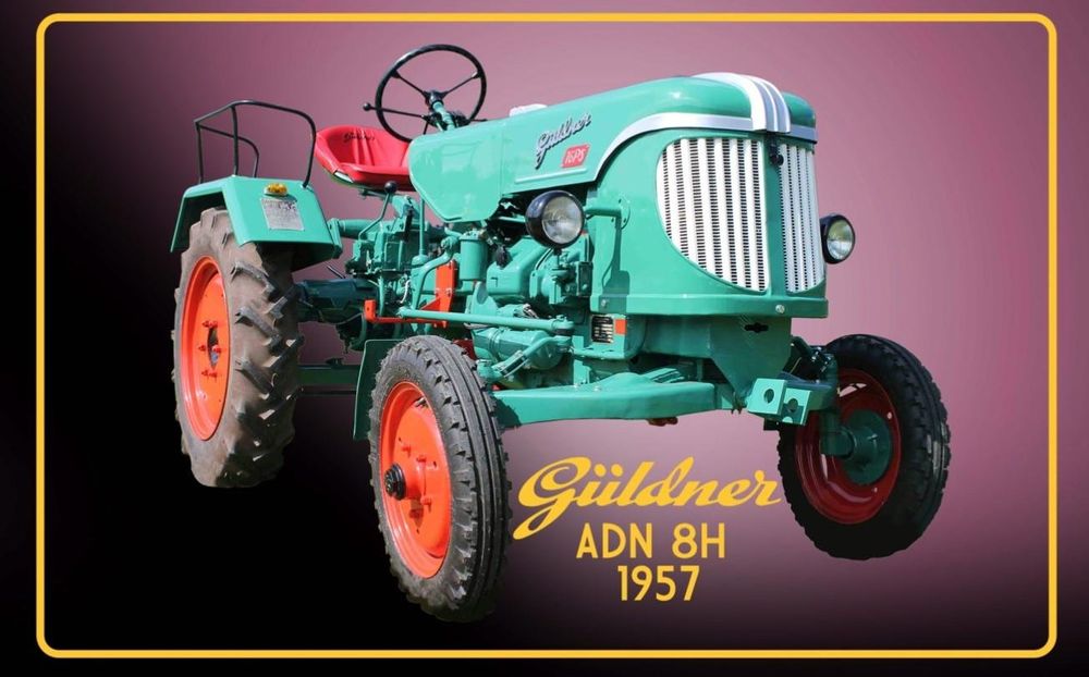 Blechschild-TRAKTOR GÜLDNER ADN 8 H 1957 (Neu und originalverpackt) in ...