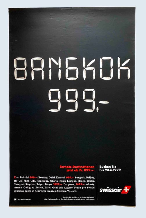 swissair Bankok Poster Werbe Plakat | Kaufen auf Ricardo