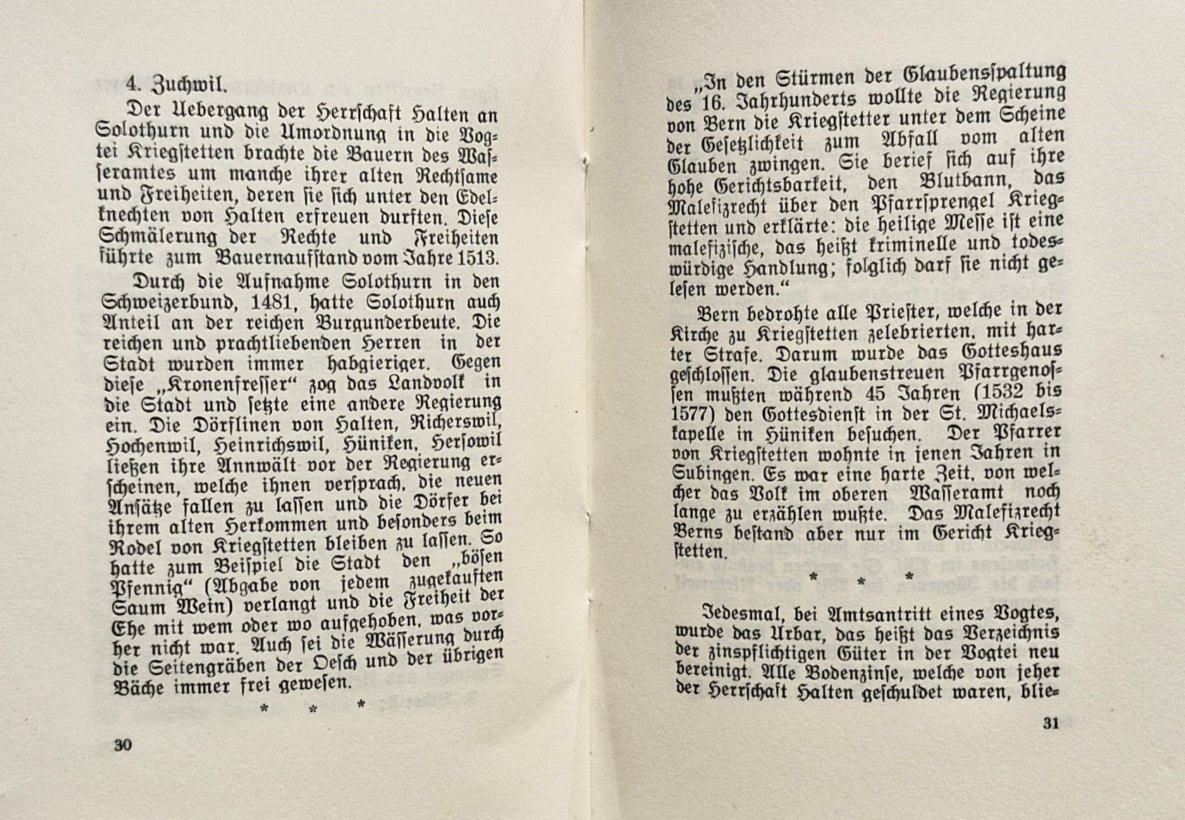 Aus dem alten Recherswil, Wasseramt, Kt. Solothurn (1943) (Gebraucht ...