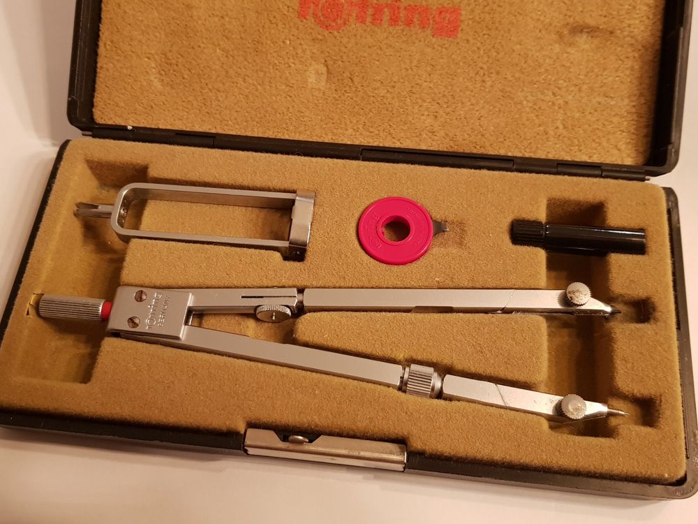 Rotring Technischer Zirkel Set mit Einsatz für Tuschestife (Gebraucht ...