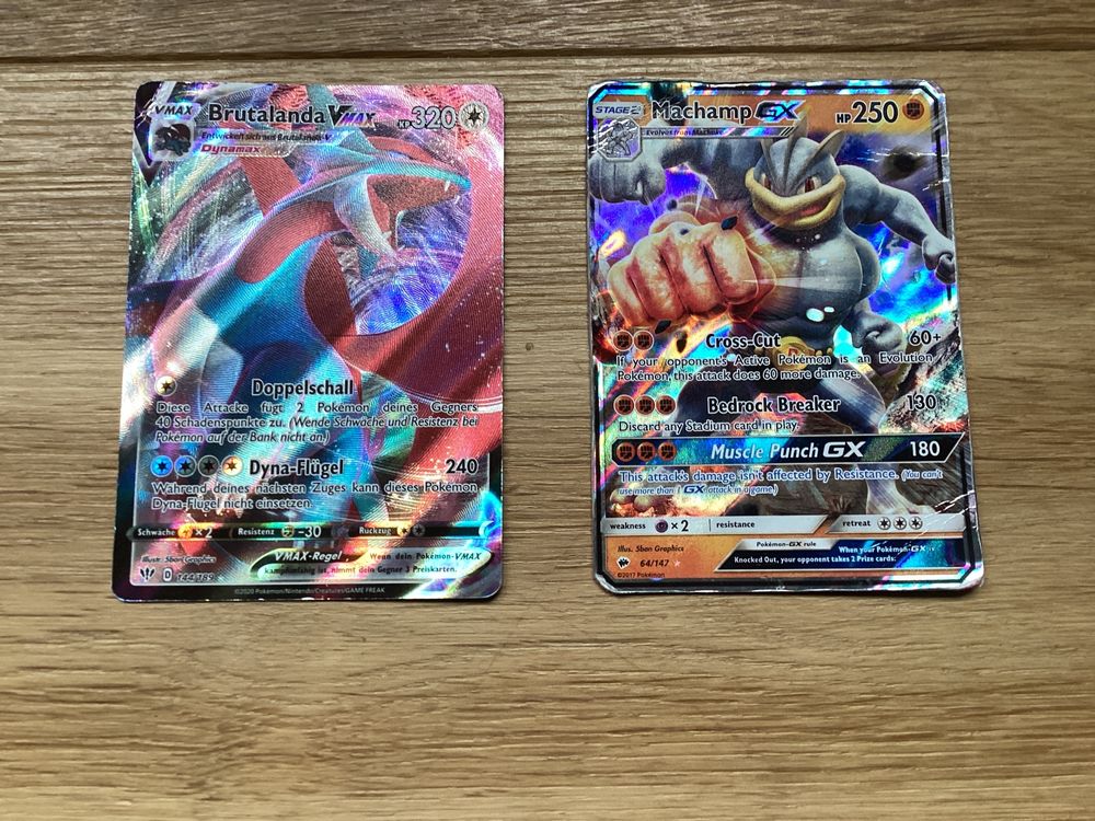 Pokemon Karten - Machamp GX & Brutalanda VMAX (Gebraucht) in Nussbaumen AG für CHF 8.5 – mit ...