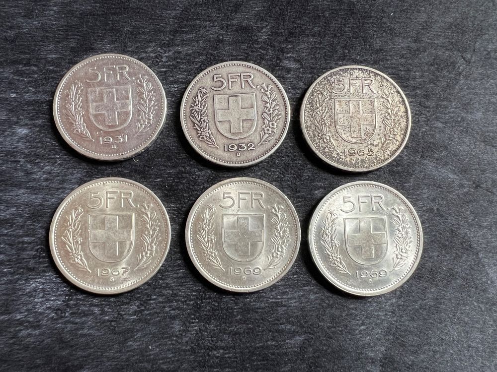 5 Franken Silber 1931 1932 1965 1967 1969 | Kaufen auf Ricardo