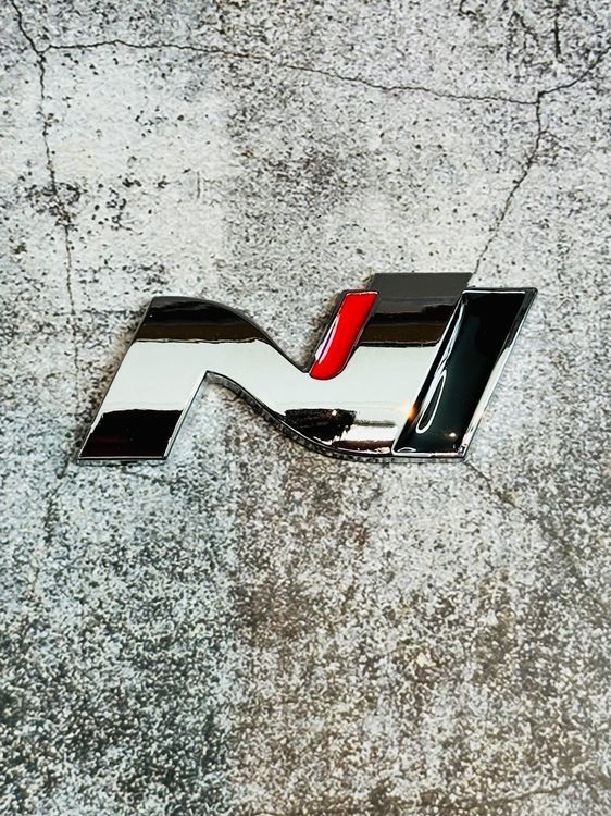 Hyundai N Emblem Schriftzug Logo aus Metall NEU Chrom (Neu und ...