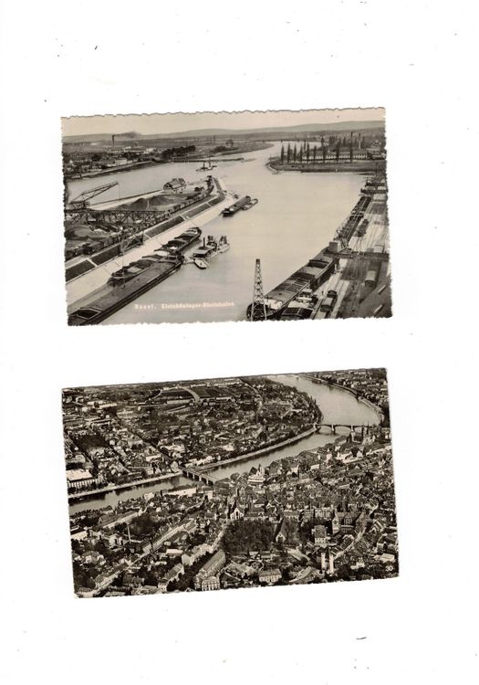 Basel Rhein Rheinhafen Hafen Schiffe Brücken (Neu (gemäss Beschreibung ...