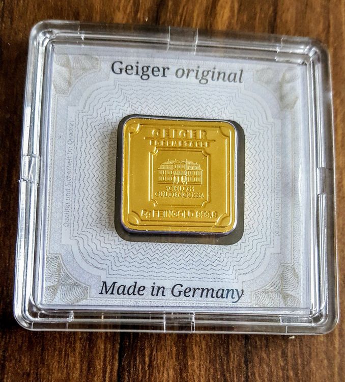 Gold bar GEIGER 5g 999.9/1000 Au | Kaufen auf Ricardo