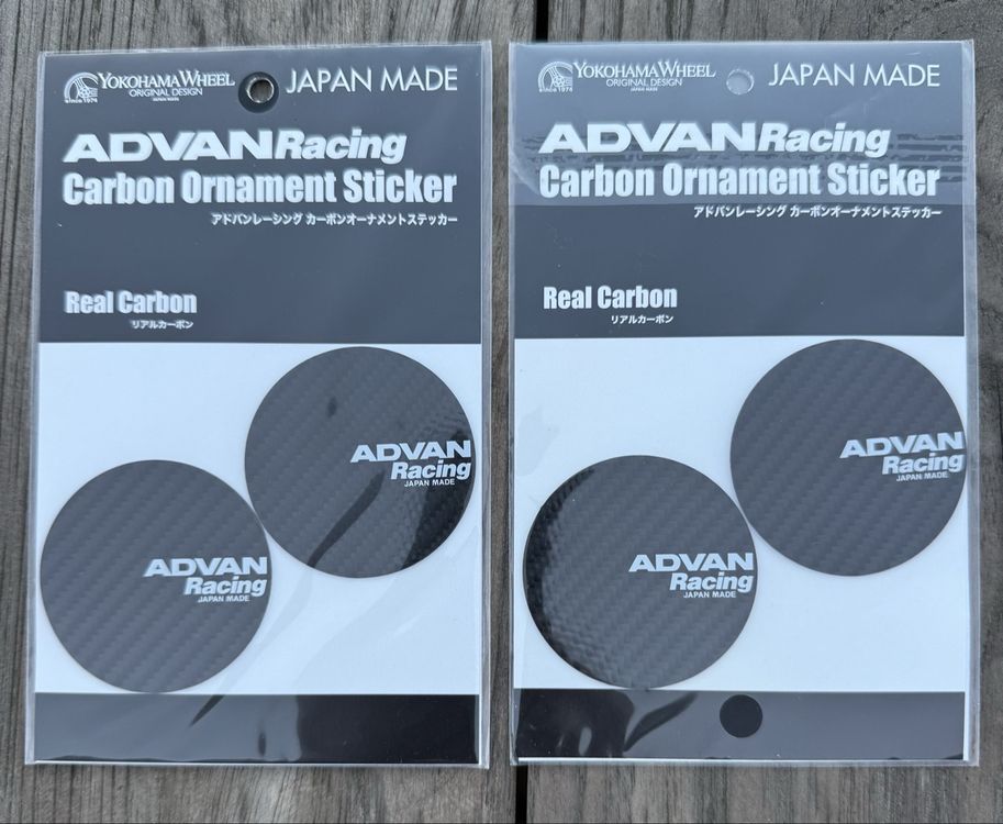 2x ADVAN Racing Carbon Sticker Set Felgen Tuning JDM Japan (Neu und ...