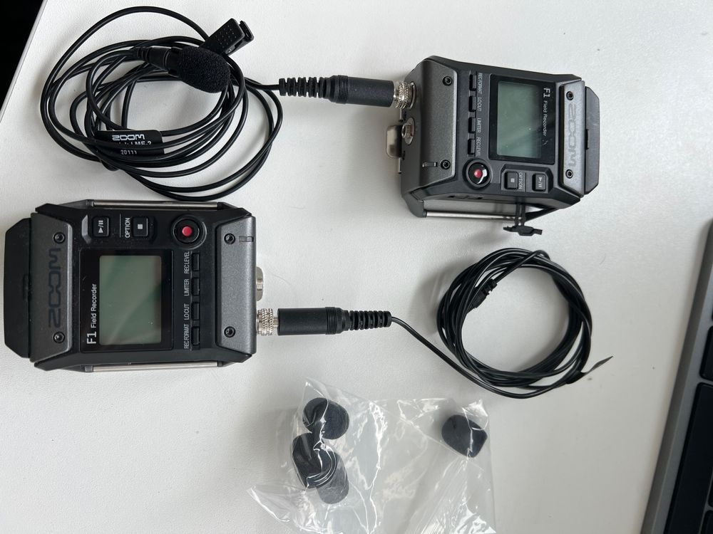 Zoom F1 field recorder 2er set mit Lavalier mikrofon (Gebraucht) in ...