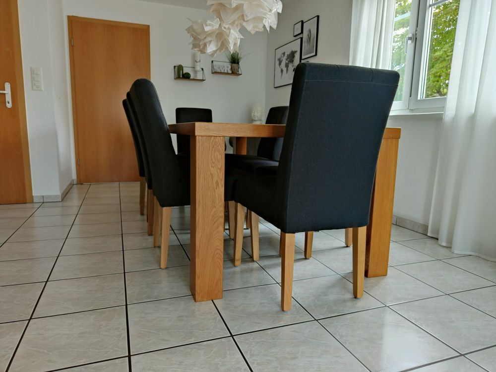 Eichen-Massiv-Tisch 240 x 100 x 75 (LxBxH), Einzelstück | Kaufen auf Ricardo