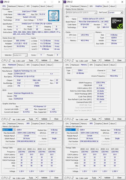 PC Mid Tower - CPU I7 7700K - GPU GTX 1070 TI - SSD Nvme 500 (Gebraucht ...