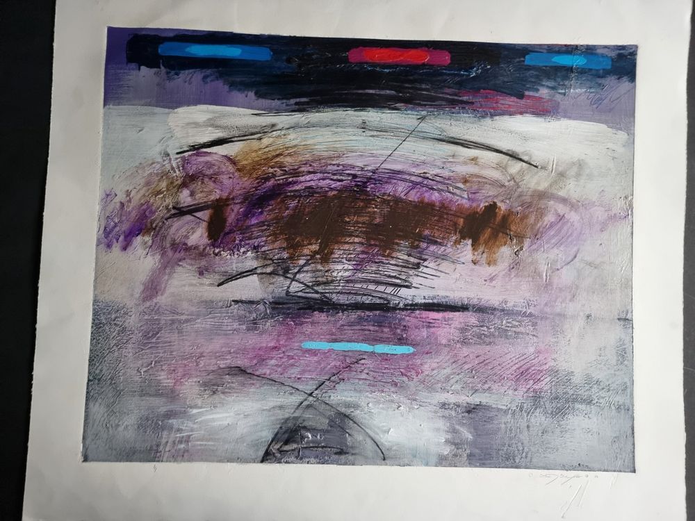 KÜNSTLER ? UNLESERLICH SIGNIERT MISCHTECHNIK AUF PAPIER (Gebraucht) in Gersau für CHF 75 – mit ...