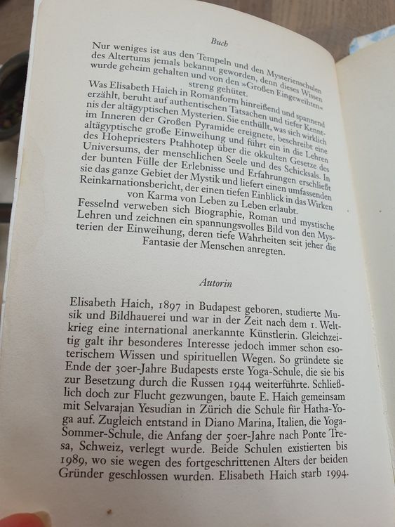 Einweihung von Elisabeth Haich | Kaufen auf Ricardo