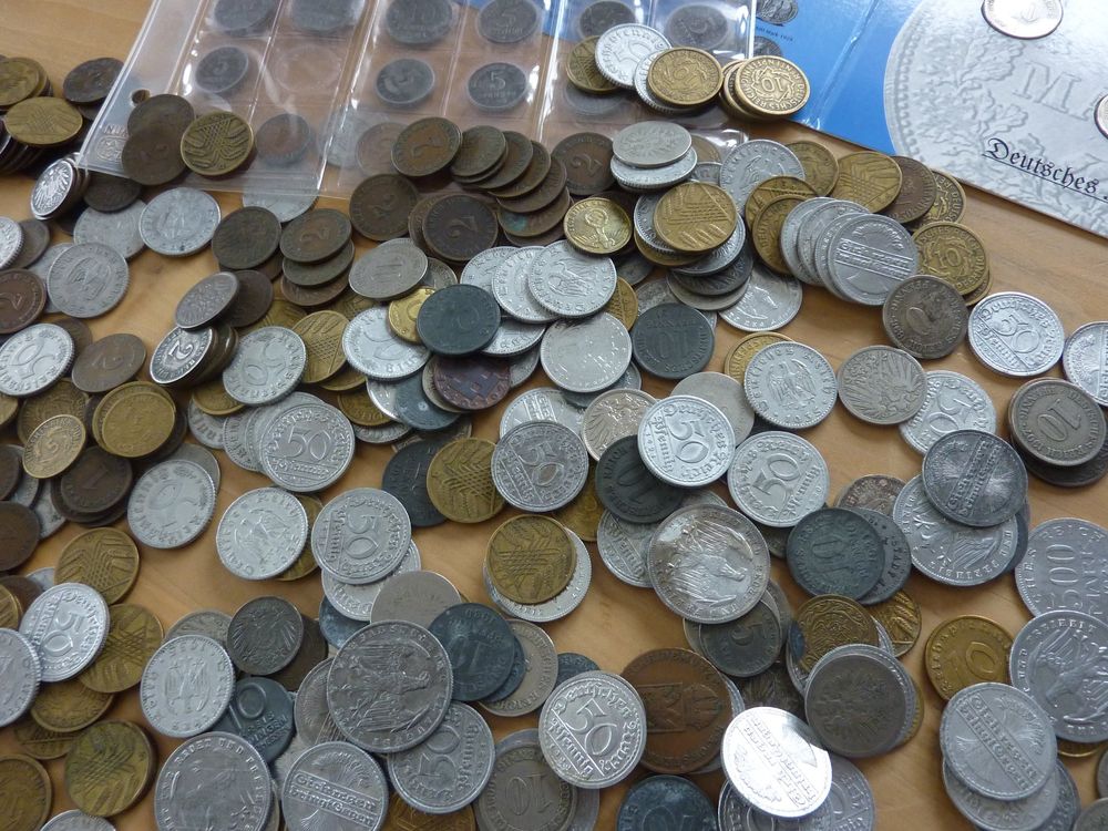 FUNDGRUBE : über deutsche 550 Münzen, ab uralt bis 1945 !!! (Gebraucht ...