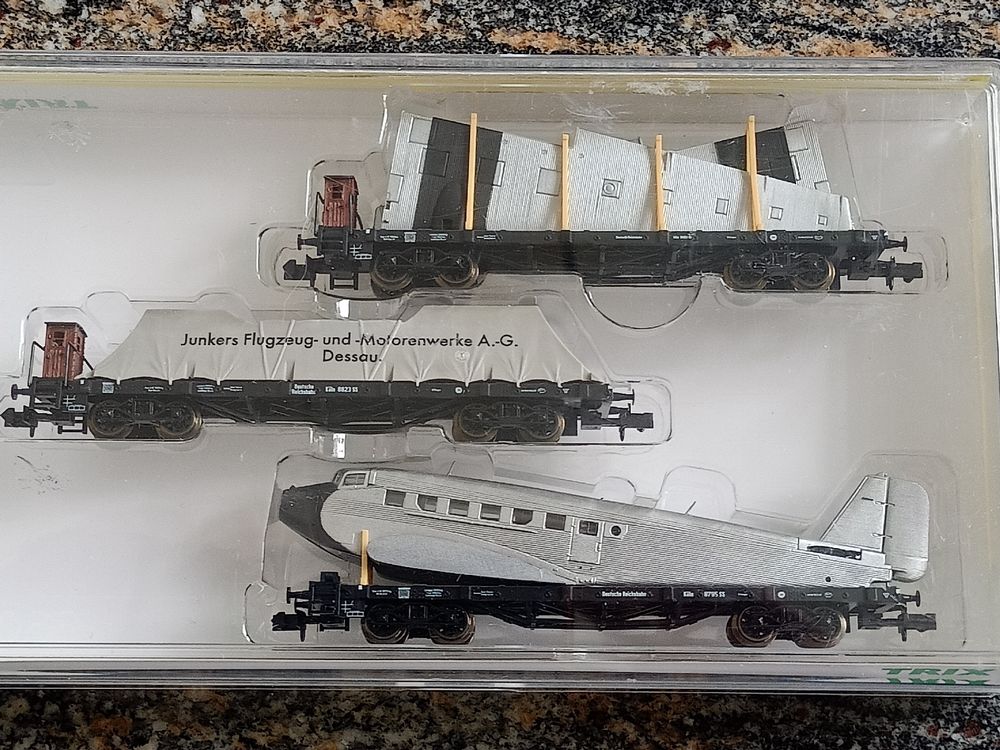 Minitrix 15152 DR Ju 52 Transportwagenset Spur N OVP (Gebraucht) in ...