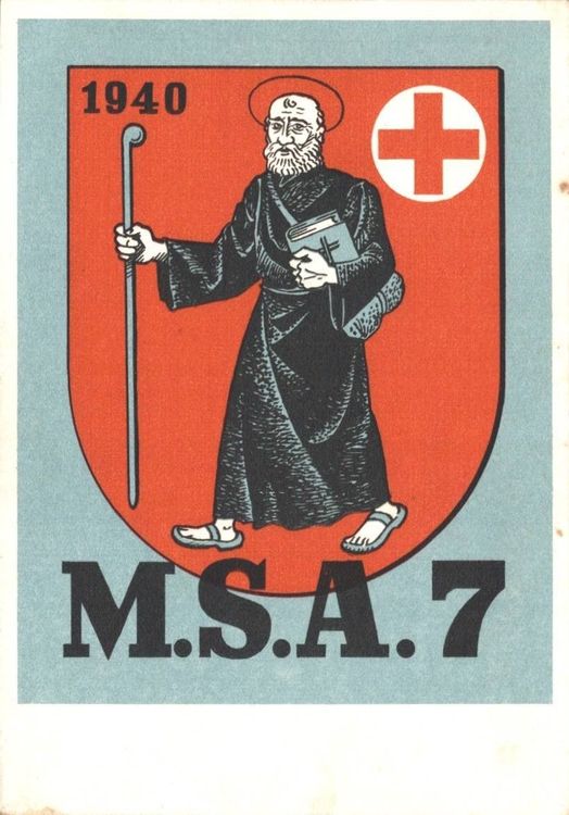 Militär Sanitäts Anstalt, M.S.A. 5 + Marke M.S.A 7, 1940 (Gebraucht) in ...