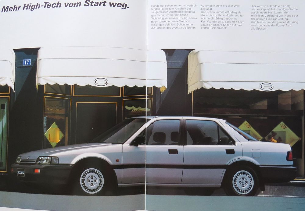 Prospekt Honda Accord von 1989 inkl. Preisliste ( CH ) | Kaufen auf Ricardo