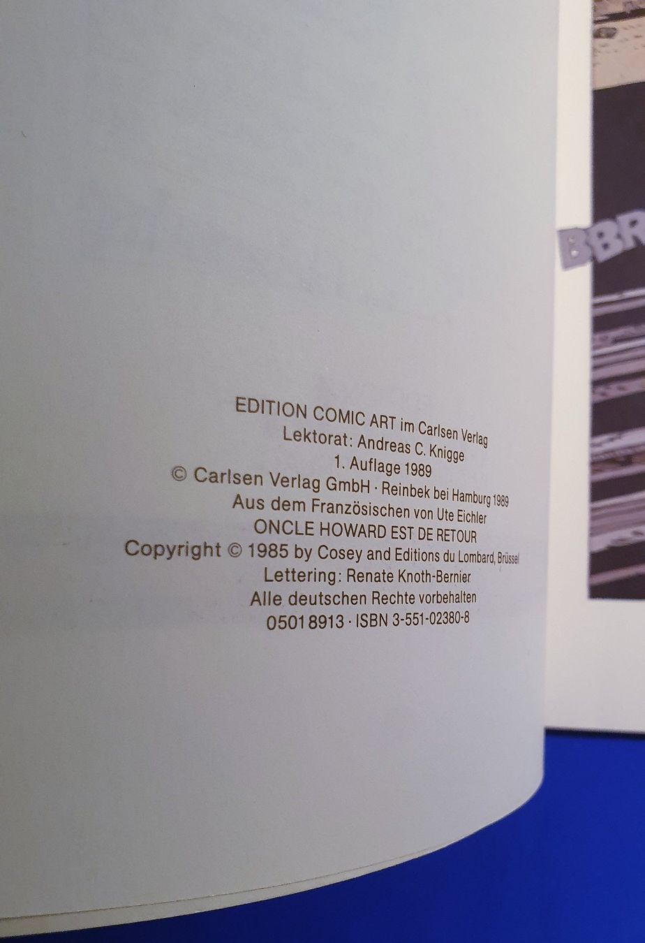 Jonathan Band 10, Cosey, Carlsen, 1. Auflage, 1989 (Neu (gemäss ...