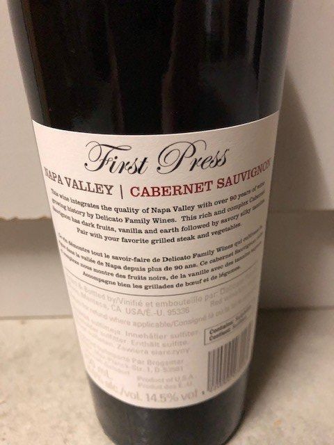 First Press Cabernet Sauvignon 2019 (Neu und originalverpackt) in ...