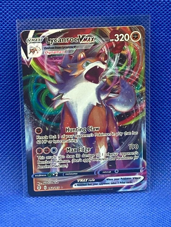 Pokemon EVOLVING SKIES / Lycanroc VMAX 092 / 203 EN (Neu (gemäss ...