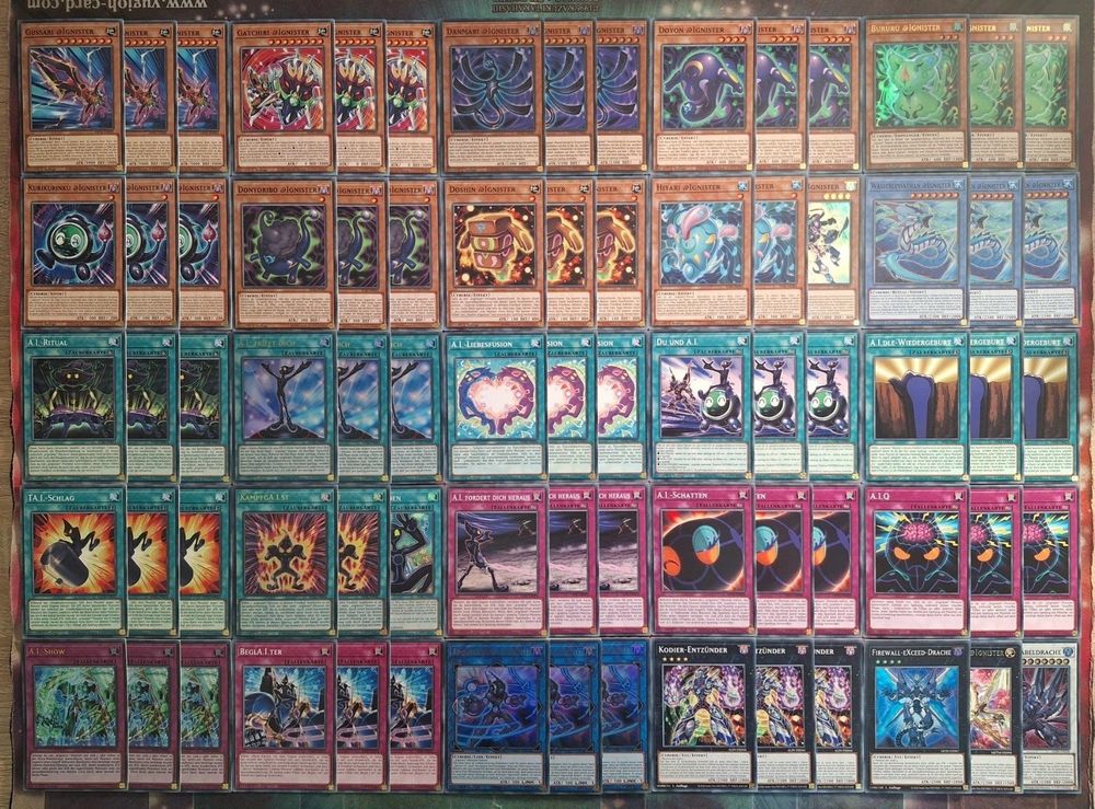 Yugioh IGNISTER-A.I. DECK-SET-CORE-Bururu,Ritual,Show,Finste (Neu und ...