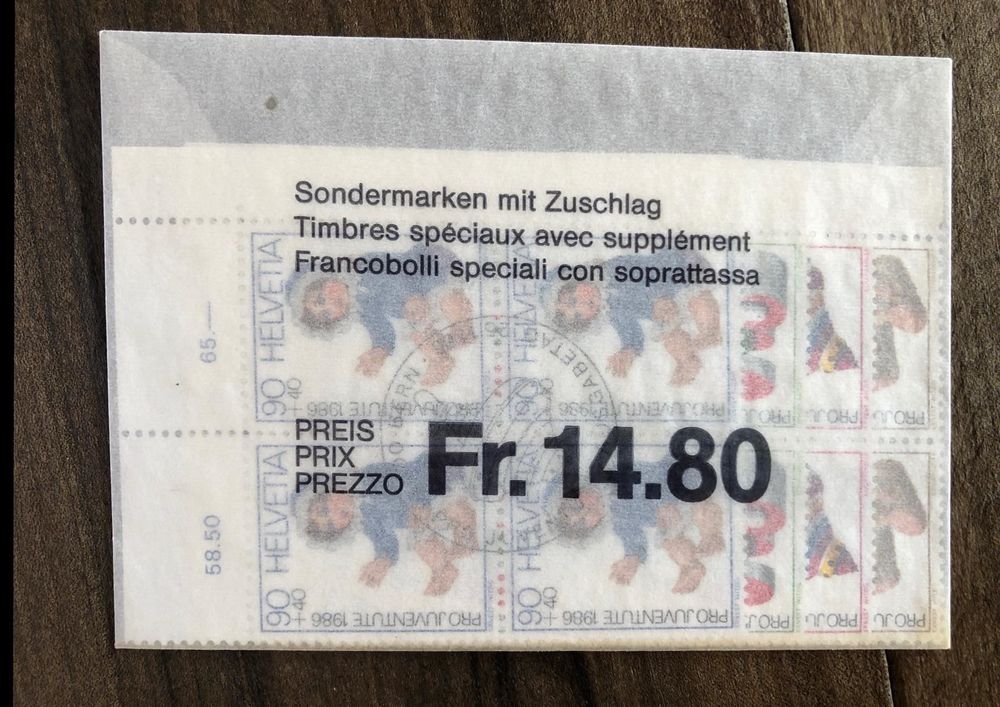 Serie original VIERERBLOCKS 1.-- | Kaufen auf Ricardo