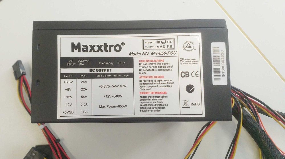 650W Maxxtro ATX Netzteil: MX-650-PSU (Gebraucht) in für CHF 30 – mit ...