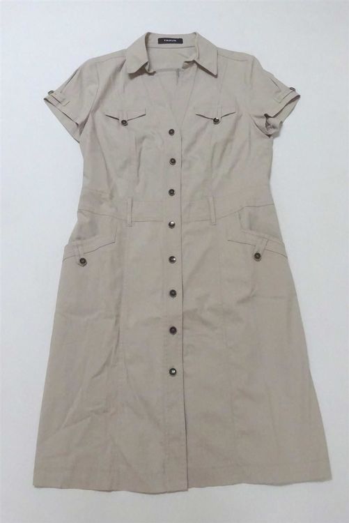Taifun - Kleid - Safari Stil - beige - Grösse 40 | Kaufen auf Ricardo
